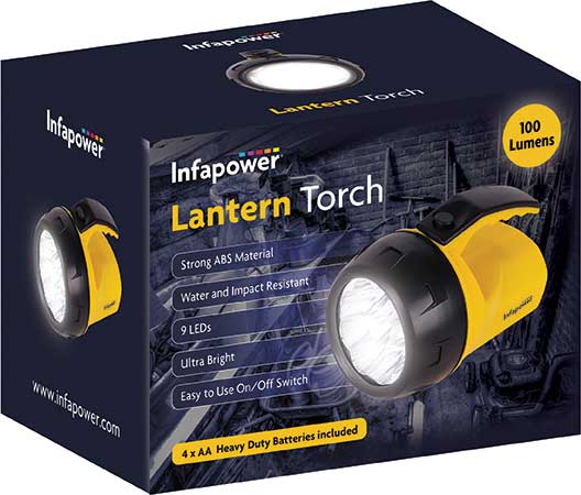 Hand Held Lantern Torch 4xAA 100lm INFAPOWER | Bradfield