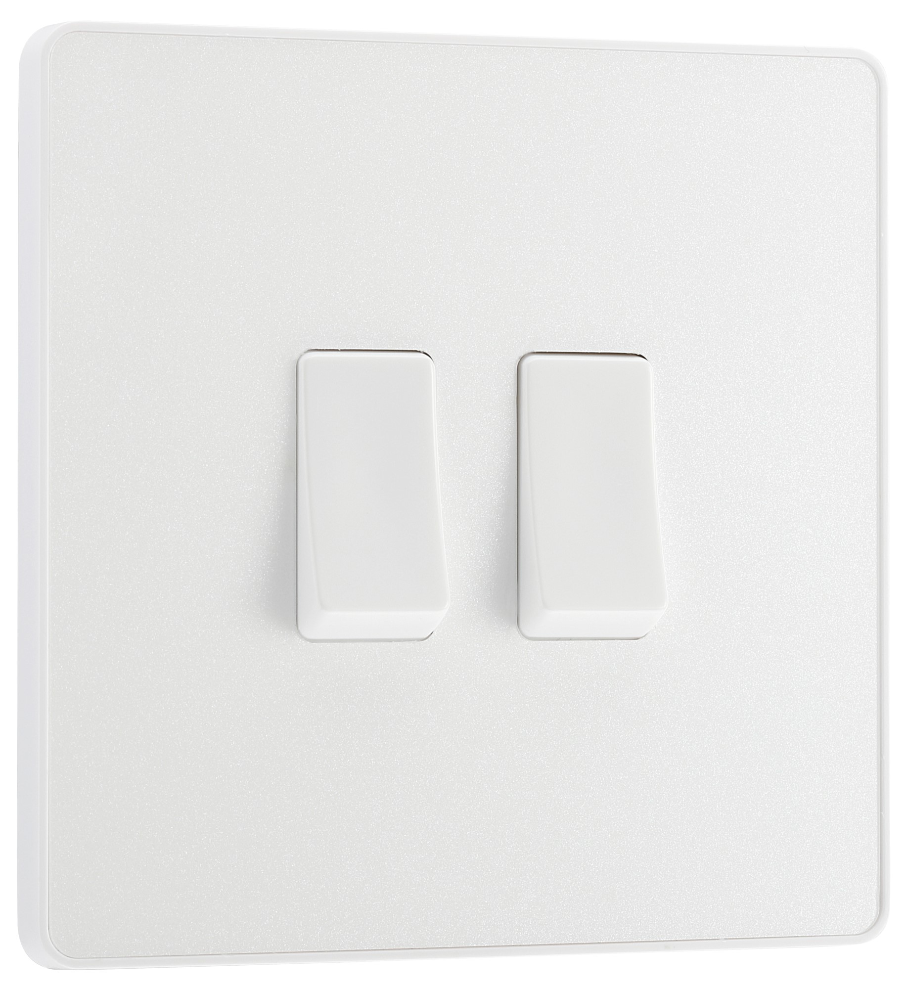 Switch 2Gang 2way BG Evolve perlescent white | Bradfield